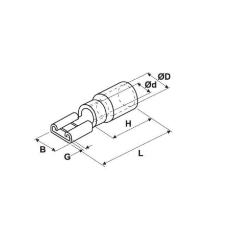Terminal Faston hembra aislado. Caja de 10. Tienda de accesorios ...