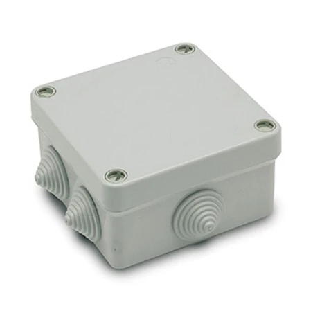 Caja de conexión estanca cuadrada con 7 conos y tapa atornillada ...
