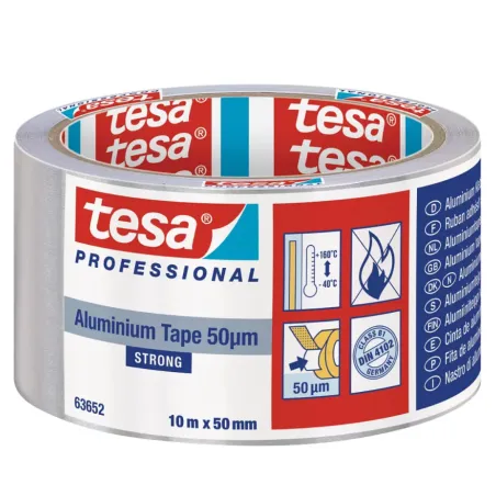 Cinta adhesiva de aluminio Professional 63652 Aluminium Tape Strong de Tesa