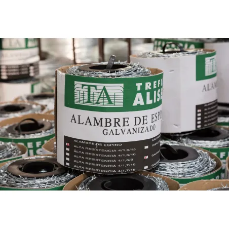 Rollo de 250 metros de alambre de espino galvanizado de alta resistencia