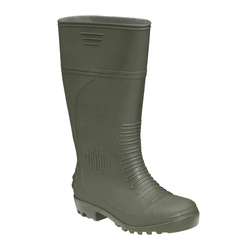 Bota de agua en PVC con puntera y plantilla reforzadas. Venta de botas